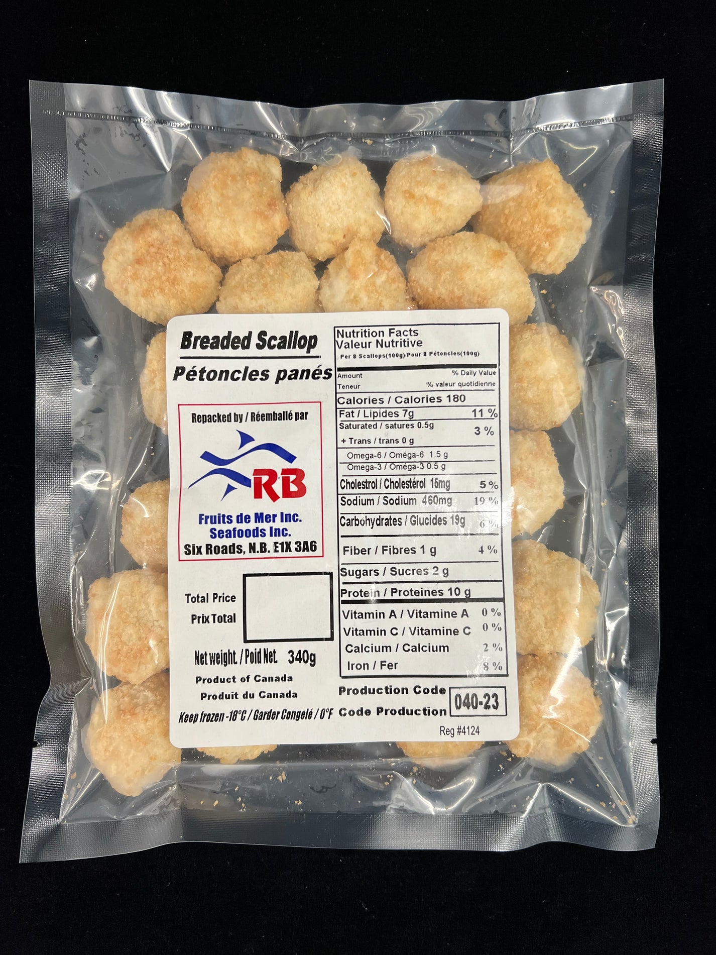 Breaded scallops - 340g – Ronald Boudreau